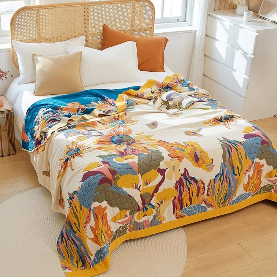 Floral Haven Throw Blanket - Bow And Snow – Bow & Snow